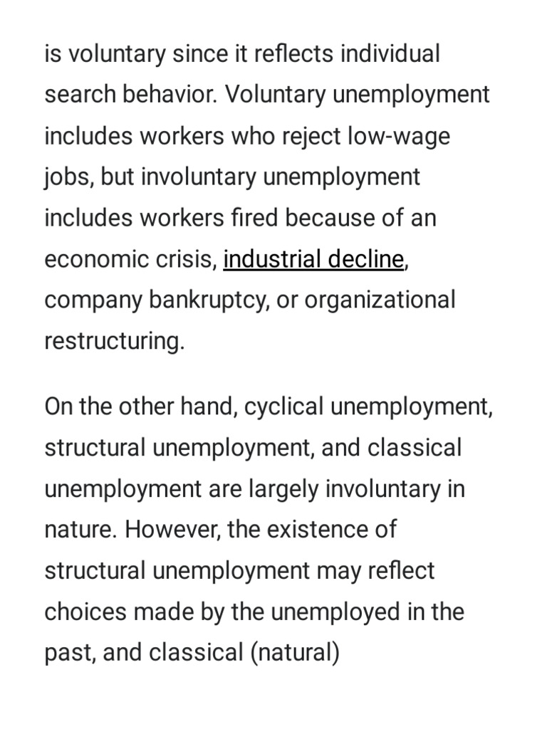 Unemployment - Wikipedia | PDF | Unemployment | Full Employment
