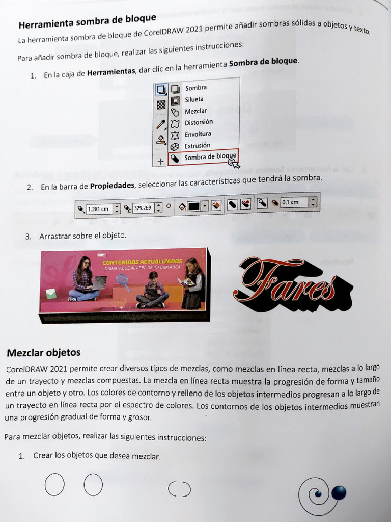 Efectos en Corel Draw Manual 4 | PDF | Informática