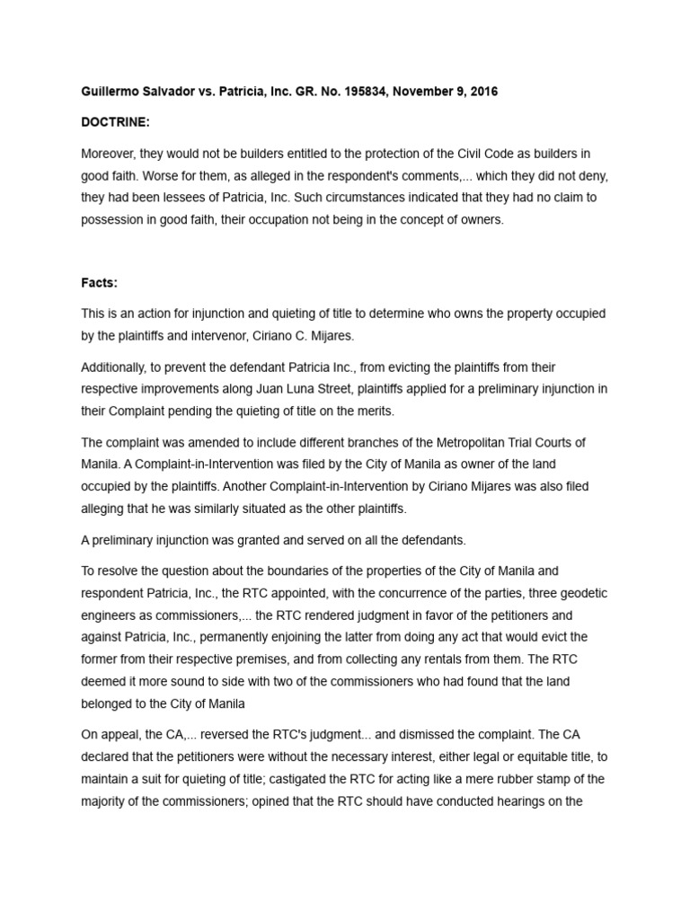 Quitain CD8 | PDF | Lawsuit | Concurrent Estate