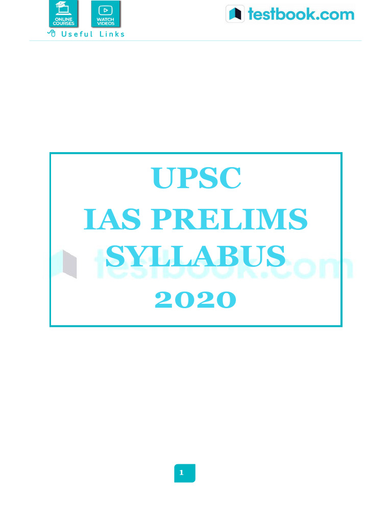Upsc Ias Syllabus 88636ded | PDF