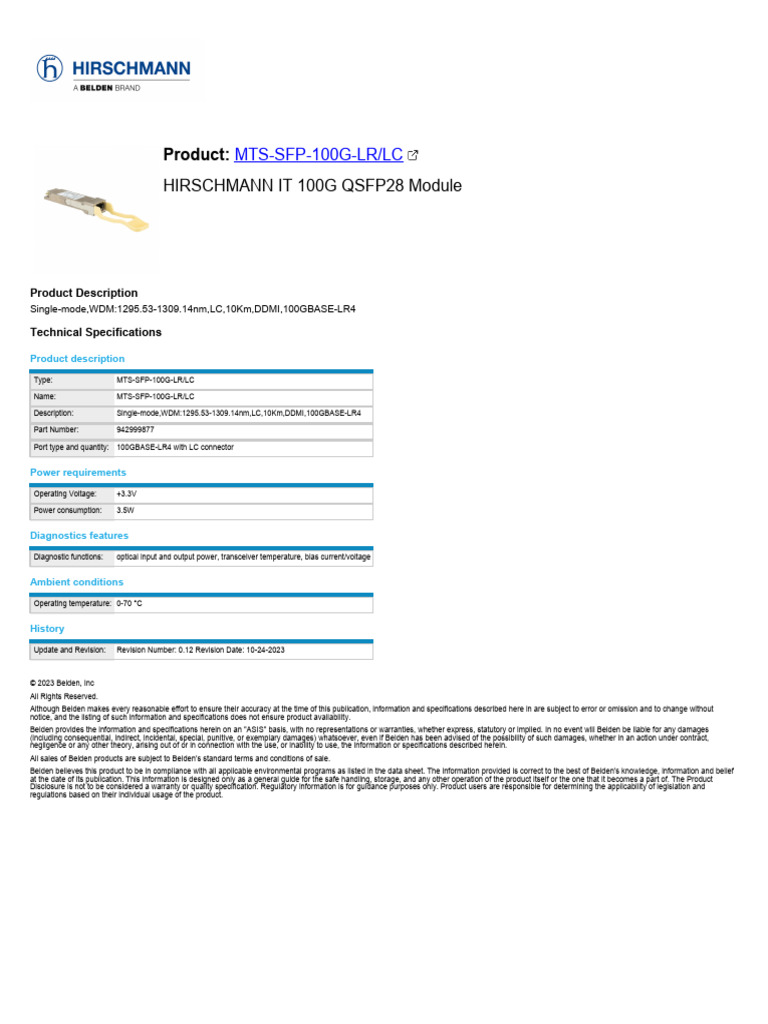 MTS-SFP-100G-LRLC_techdata | PDF