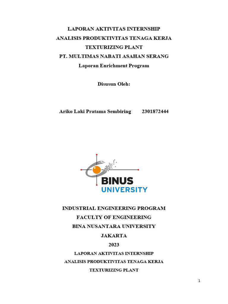 Laporan Akhir Internship | PDF