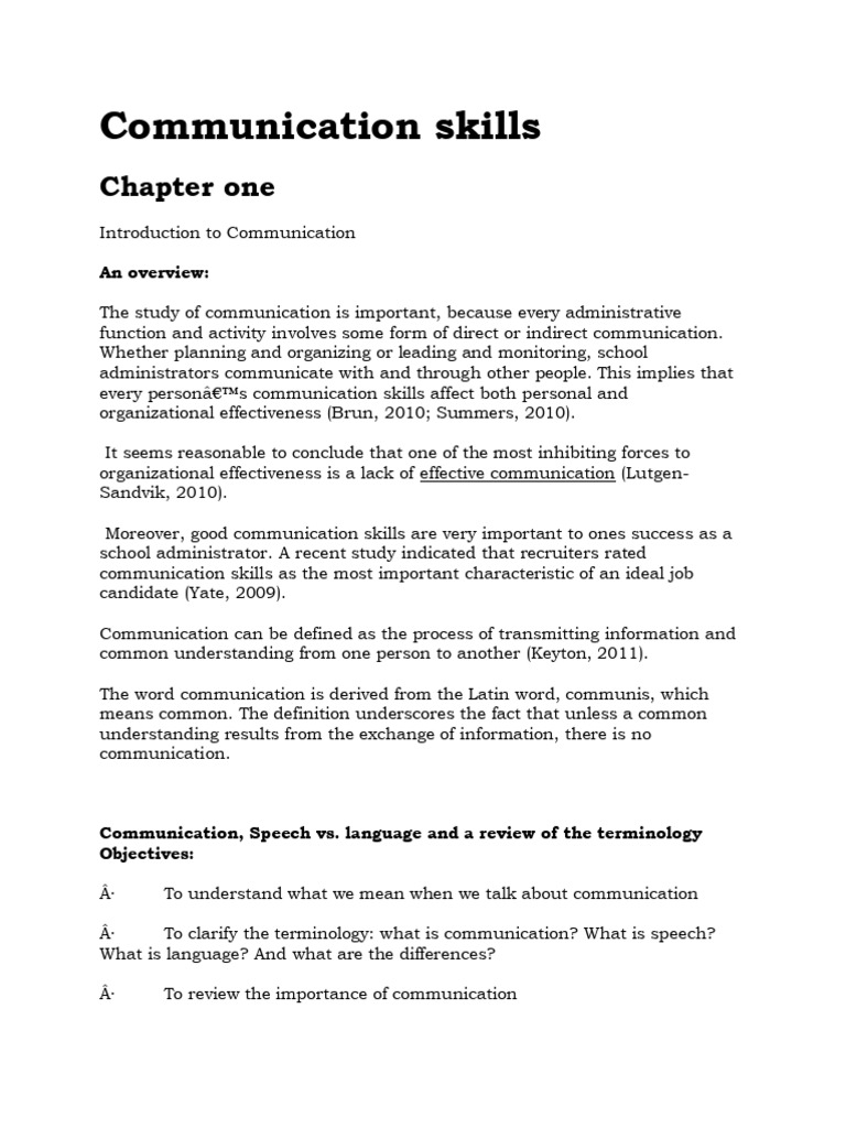 Communication Skills | PDF | Communication | Nonverbal Communication