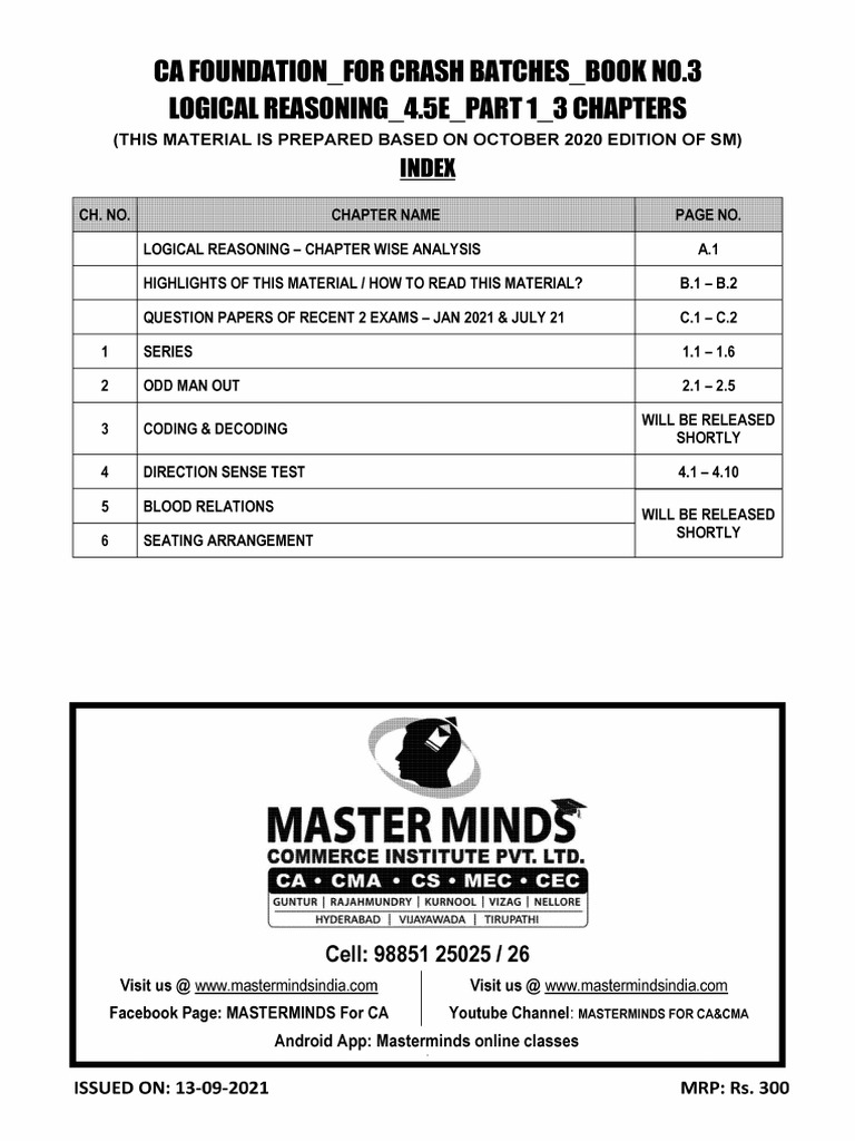 Series Add Man Out Direction Sense | PDF