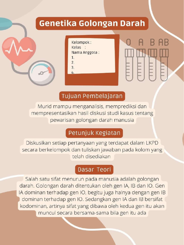 LKPD Genetika Golongan Darah | PDF