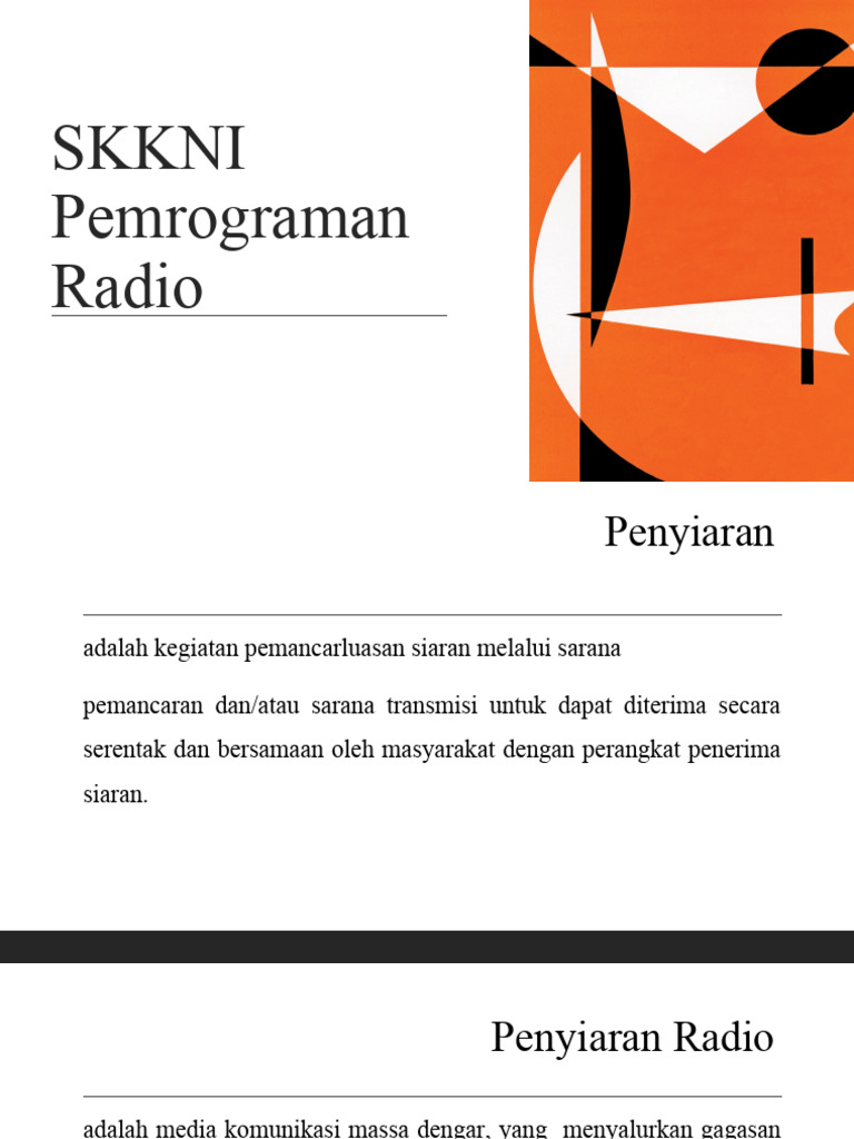Pemrograman Radio: Jenis dan Format Siaran | PDF | Kajian Bahasa Asing