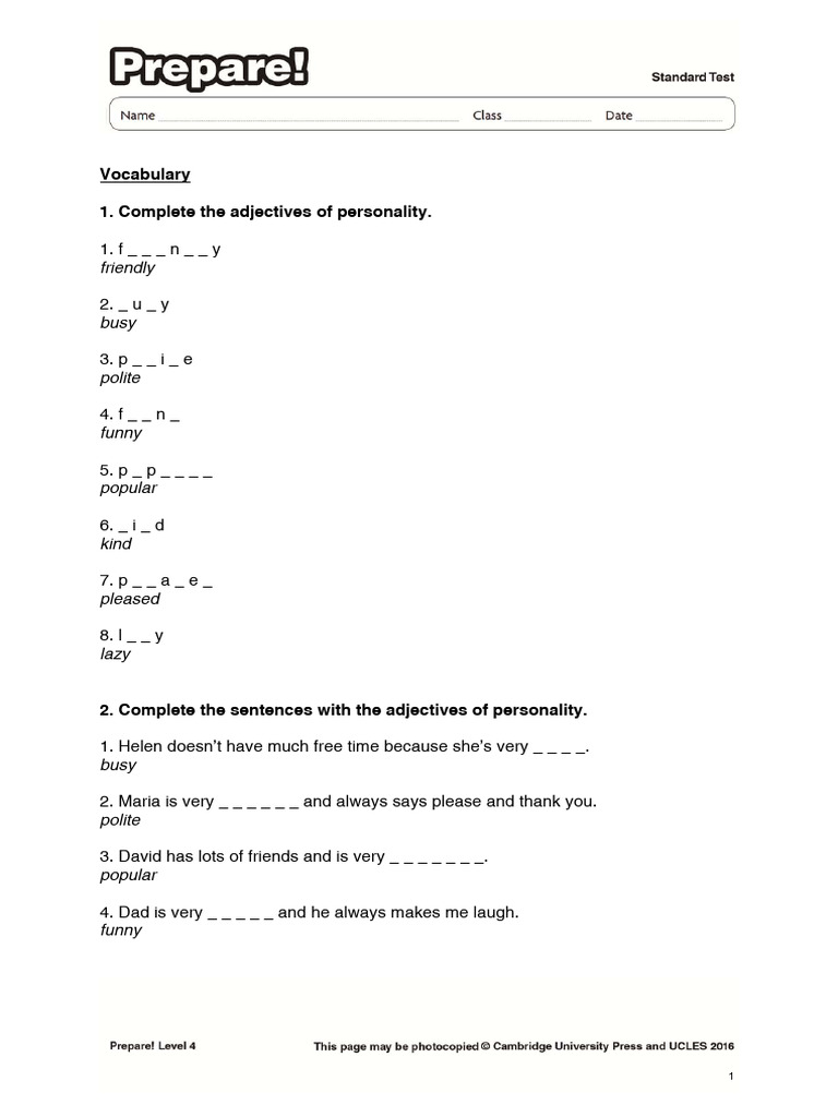 PRE UT U1S With Answers | PDF | Languages | Foreign Language Studies