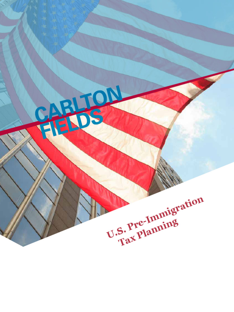 Us Pre Immigration Tax Planning Brochure English | PDF
