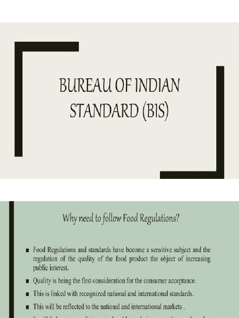 BIS (Bureau of Indian Standards) | PDF