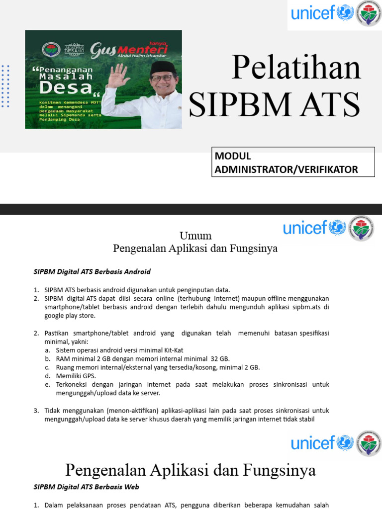 Materi Teknis Modul Admin Dan Verifikator ATS 2022 New | PDF