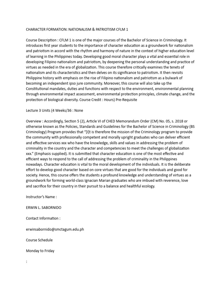 Character Formation | PDF