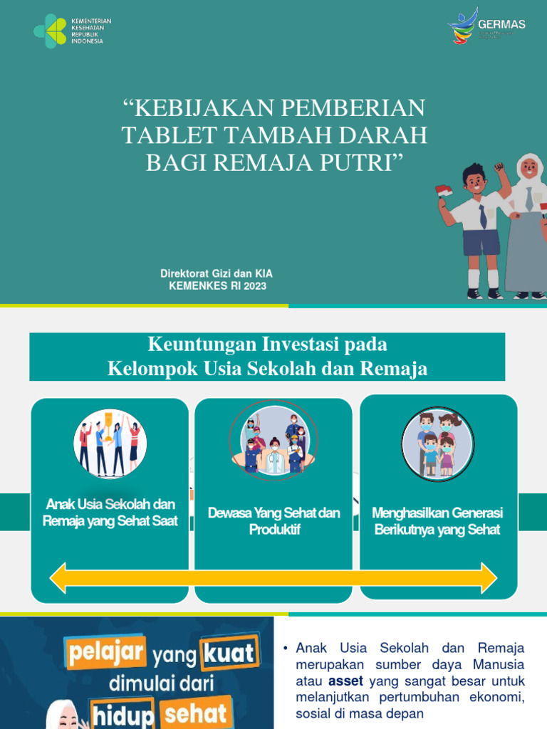 Kebijakan Gizi Remaja Putri 2023 | PDF | Kesehatan Holistik | Gaya Hidup