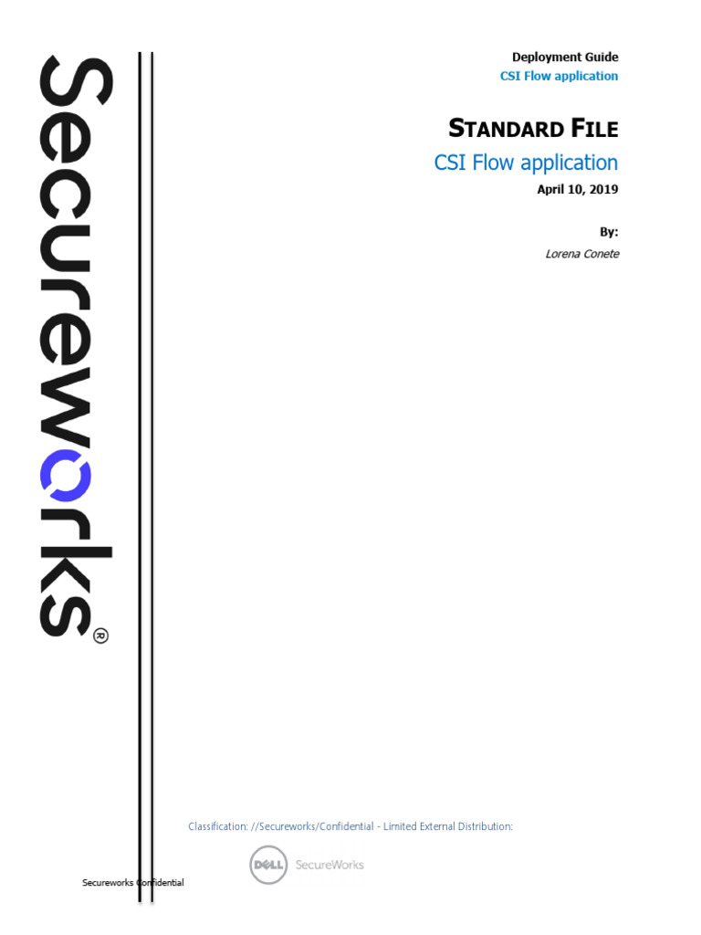CSI Flow Application Deployment Guide | PDF | Networking | Internet & Web