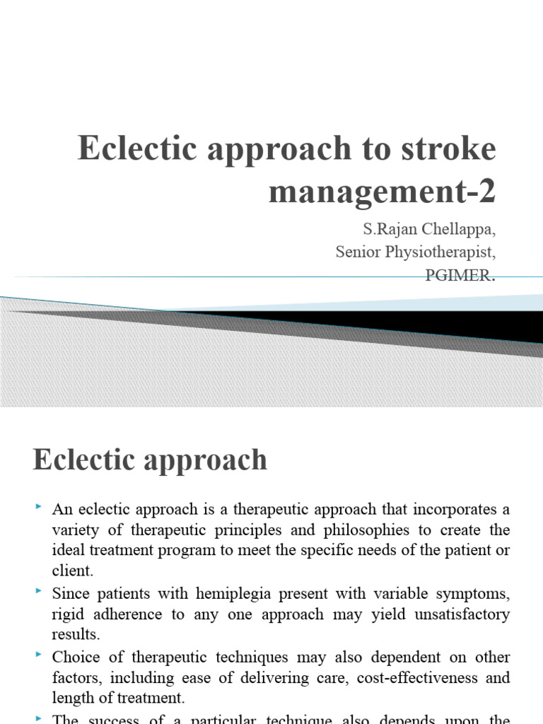 Eclectic Stroke Management Strategies | PDF | Anatomical Terms Of ...
