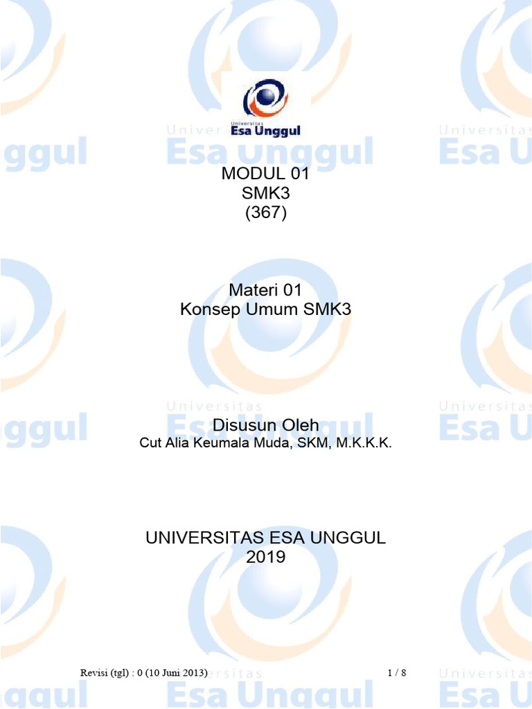 Modul 1 Sistem Manajemen K3 | PDF | Bisnis | Sains & Matematika