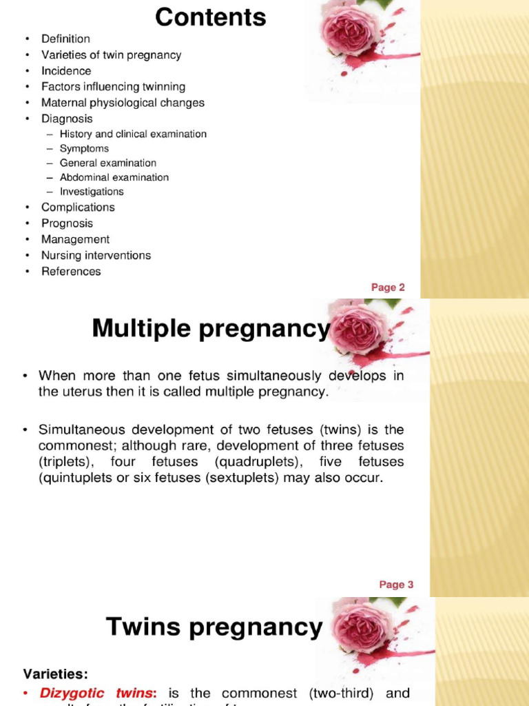 Multiple Pregnancy | PDF