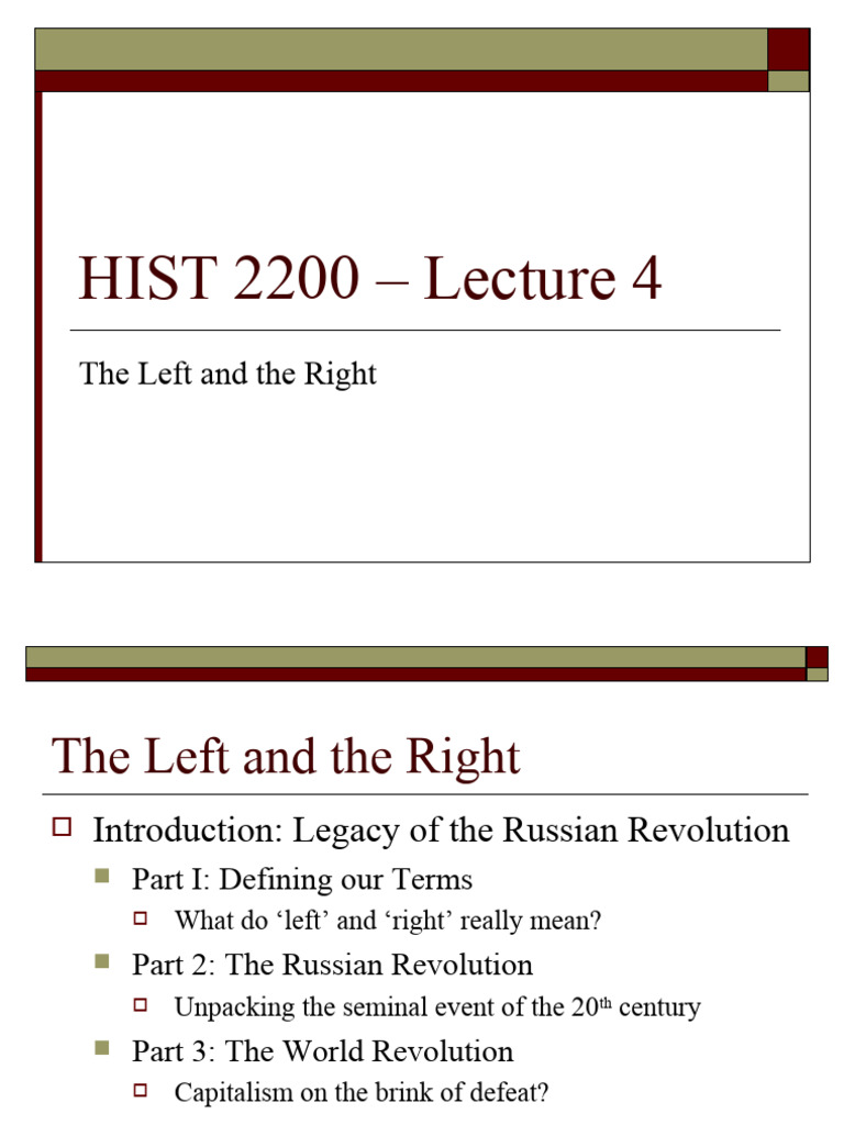 HIST 2200 - 2020 Winter - Lesson 4 (Part 1) | PDF | Communism | Right ...