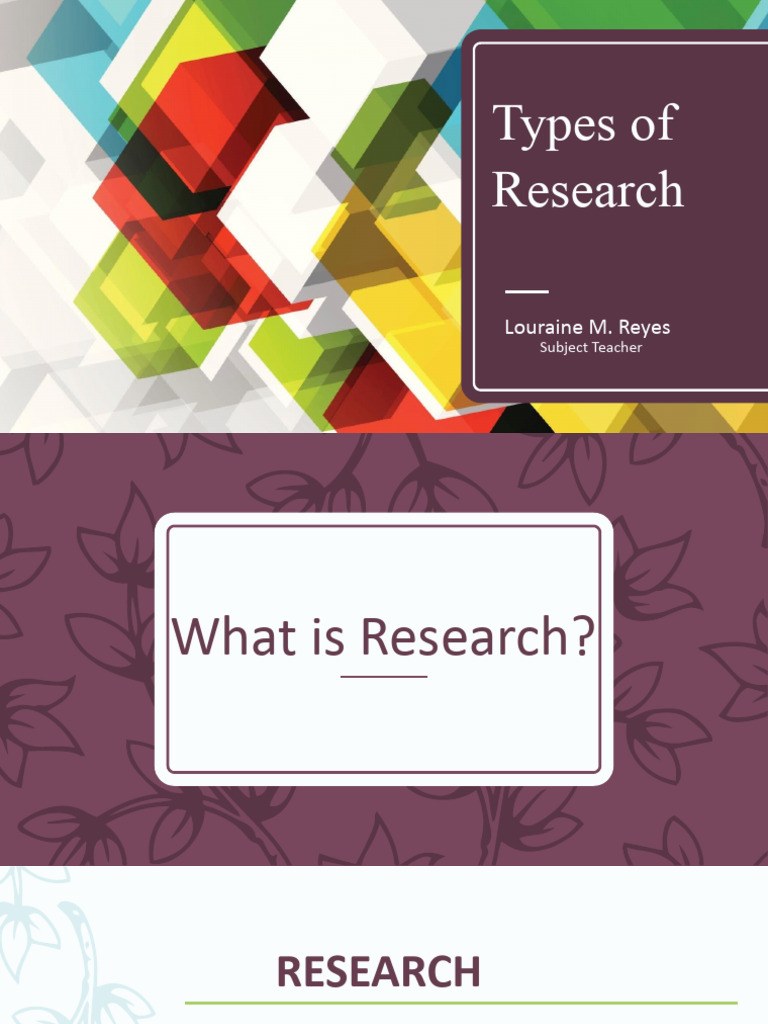 Types of Research | PDF