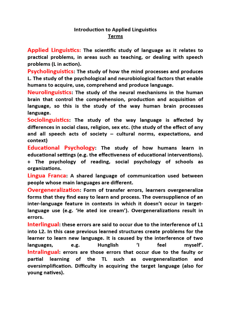 Introduction To Applied Linguistics Tökéletesítve1 | PDF