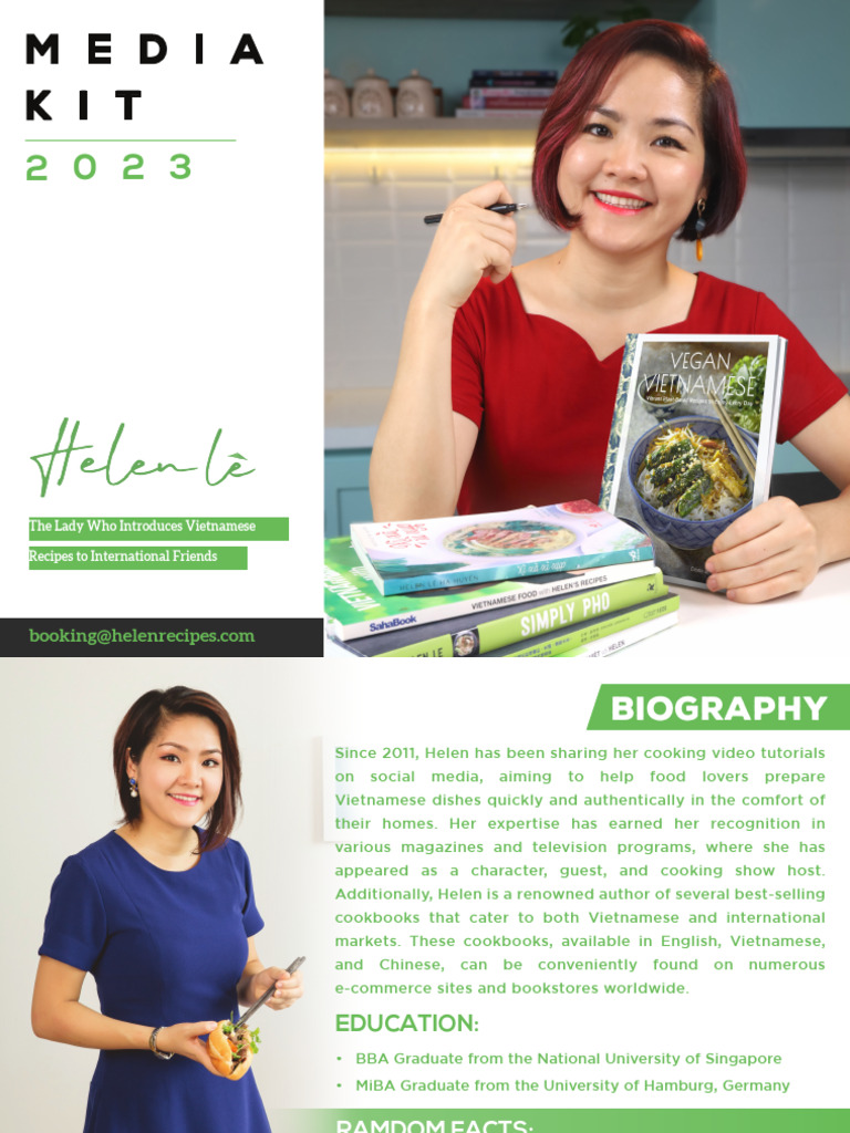 Helenrecipes Media Kit 2023 - EN - Updated | PDF | Cookbooks | You Tube