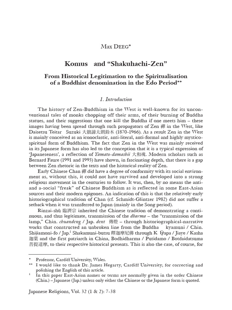 Komuso and Shakuhachi Zen | PDF | Zen