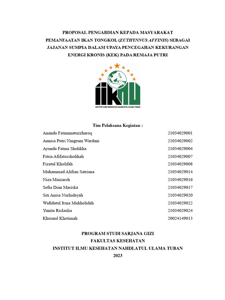 Proposal Gizi Matra Kelautan Newest | PDF