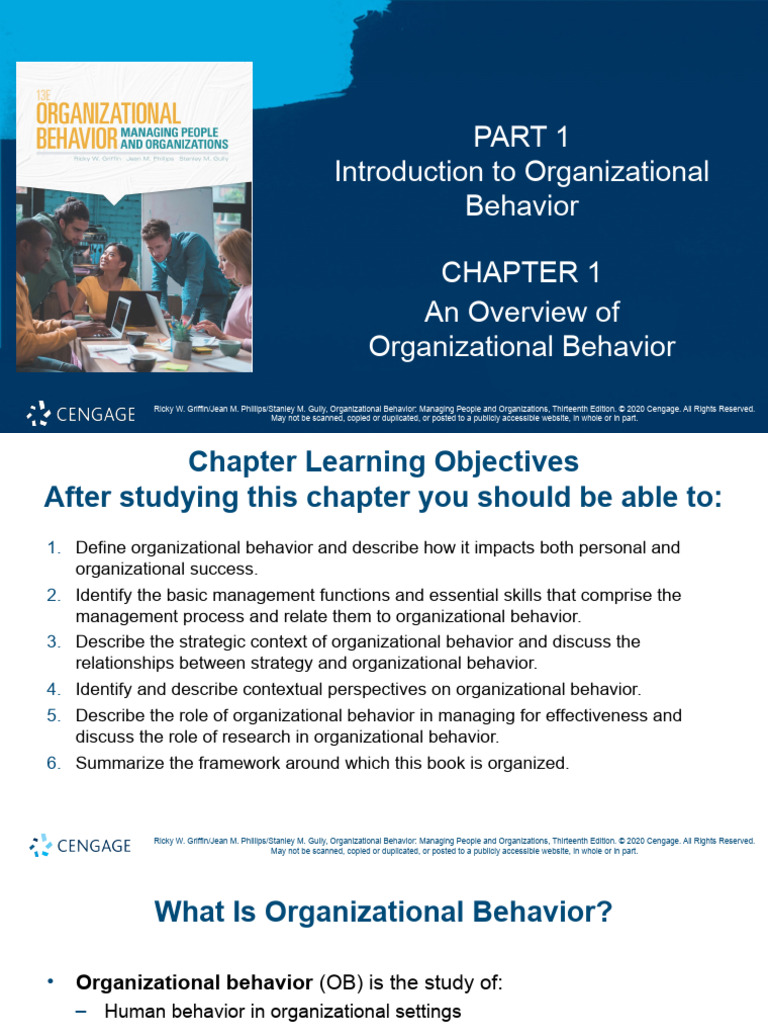 Griffin OB13e Ch01 PPT Final | PDF | Organizational Behavior | Human Resource Management