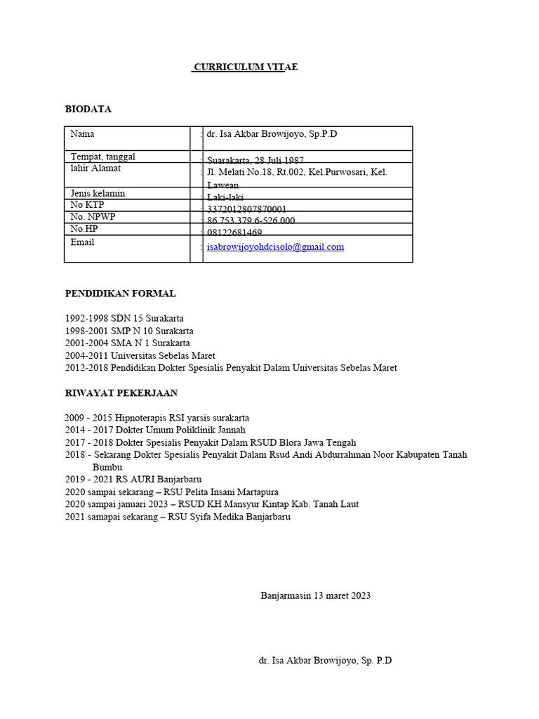 CV BARU Prodia | PDF
