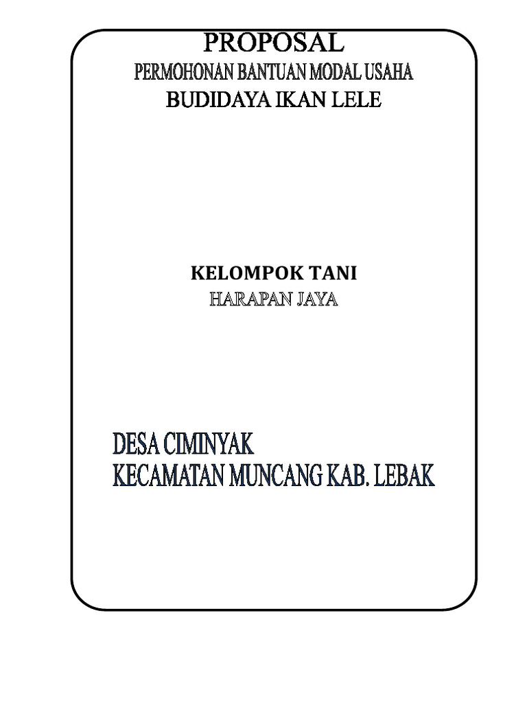Proposal Ikan Lele | PDF
