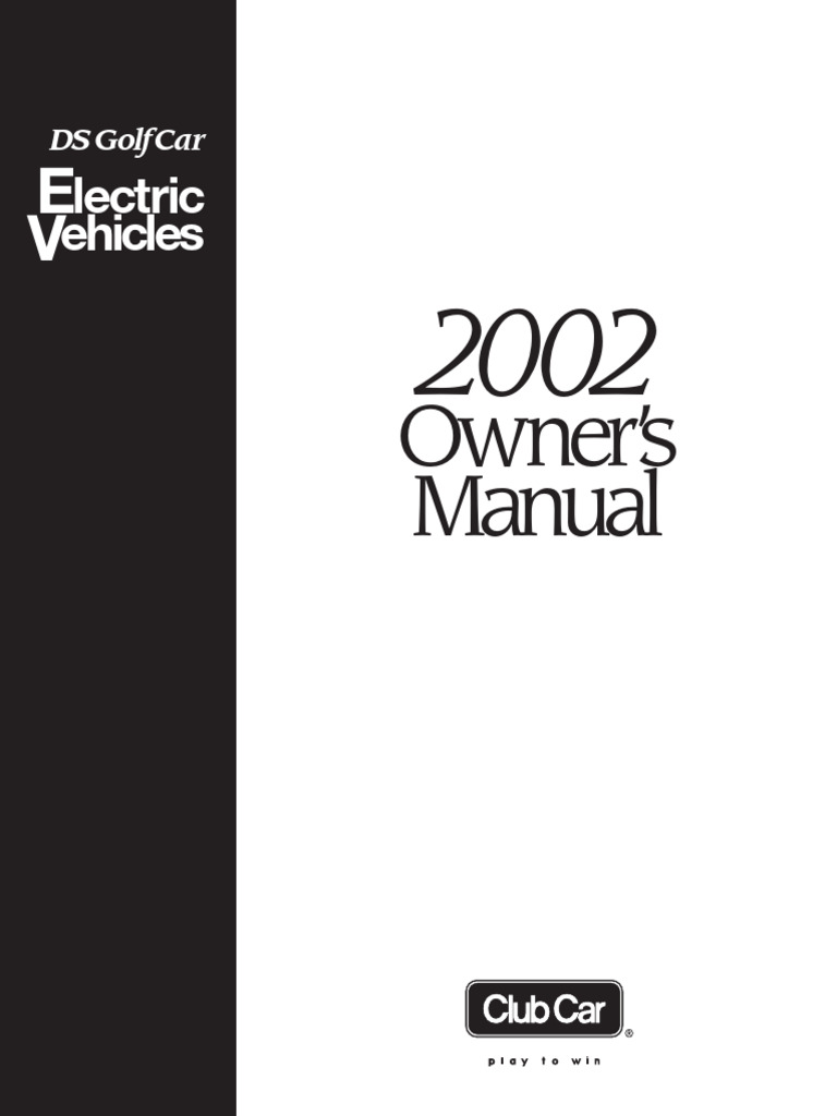 Club Car DS Owners Manual | PDF | Battery Charger | Manufactured Goods