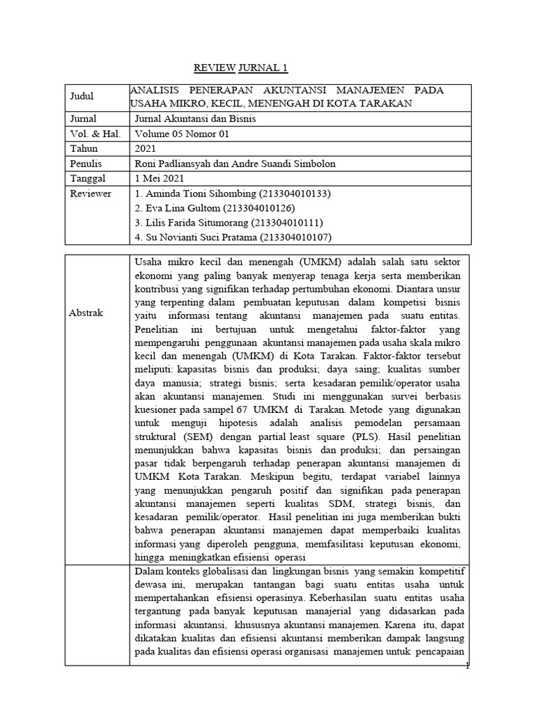 Review Jurnal Kelompok Metopel | PDF