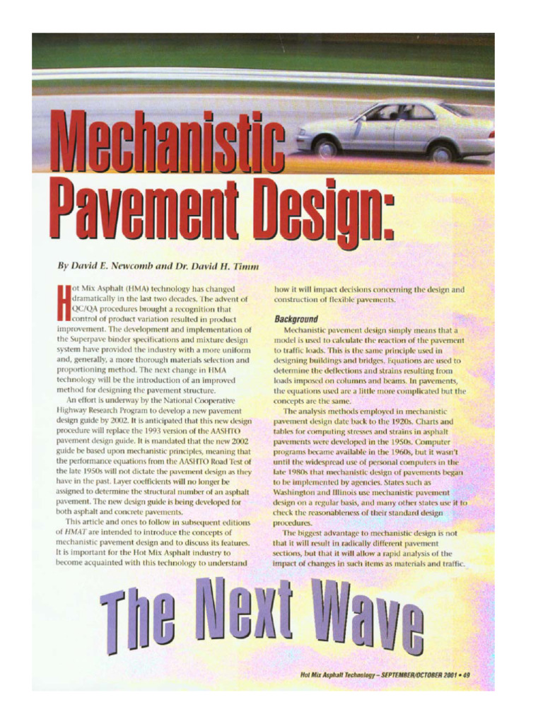 Mechanistic Pavement Design | PDF