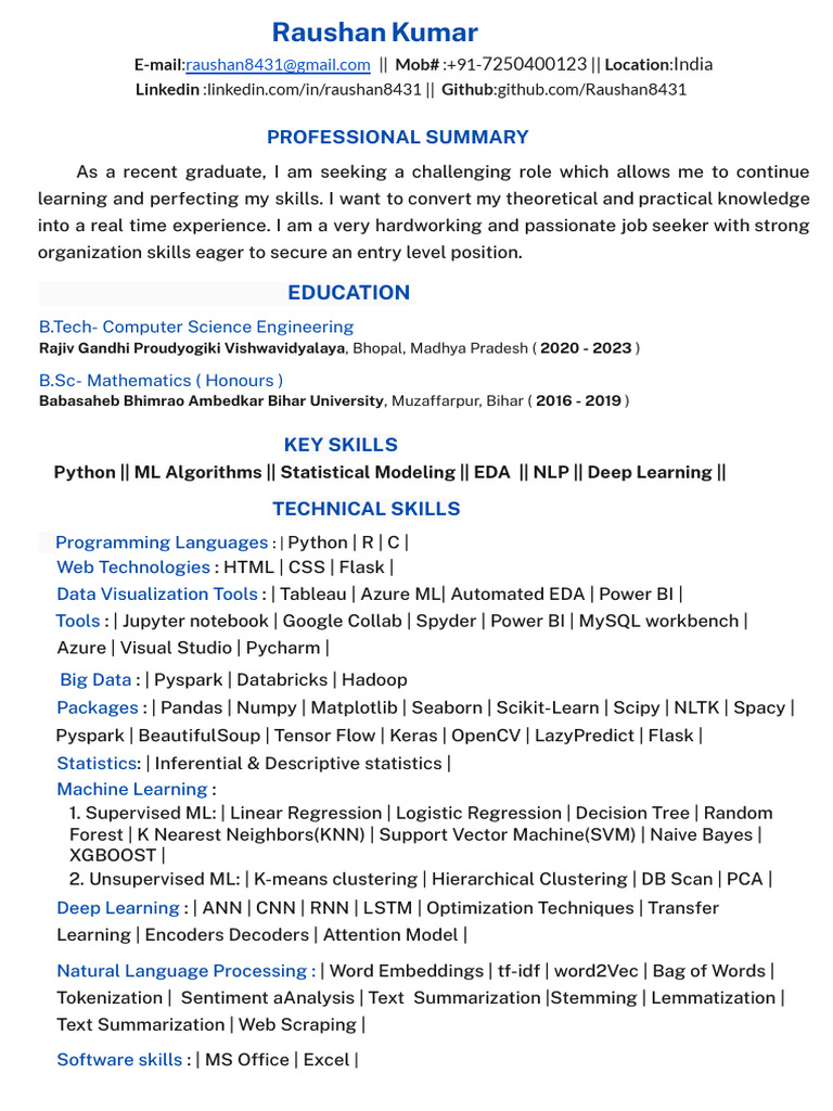 Raushan Dec-2023 | PDF | Career & Growth | Computers