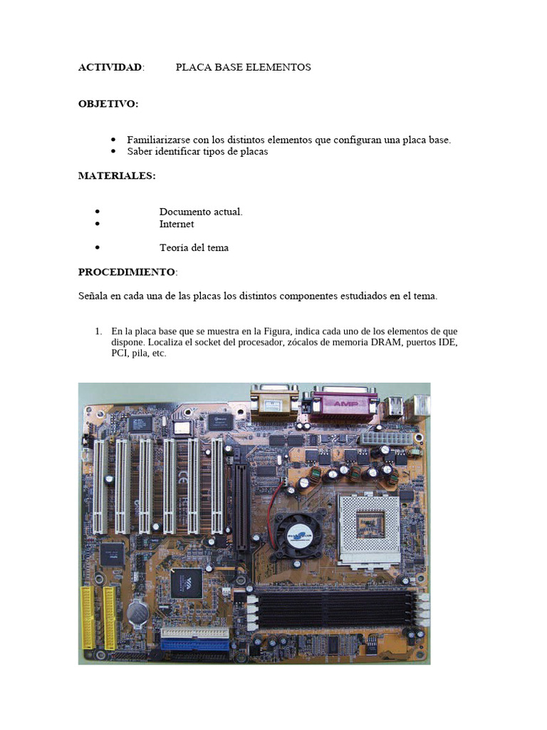 Practica Placas Base Elementos | PDF