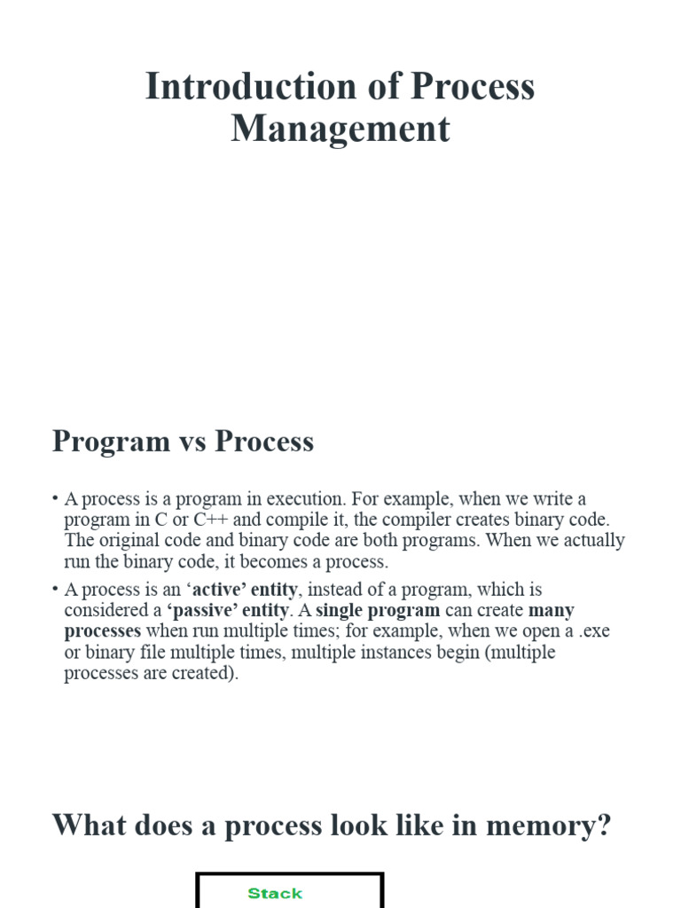 Introduction of Process Management | PDF | Scheduling (Computing ...