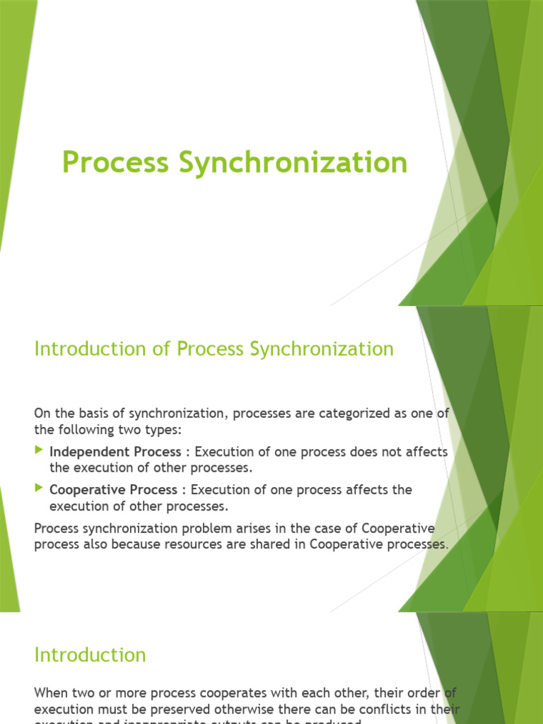 Process Synchronization Pdf Process Computing Computer Science