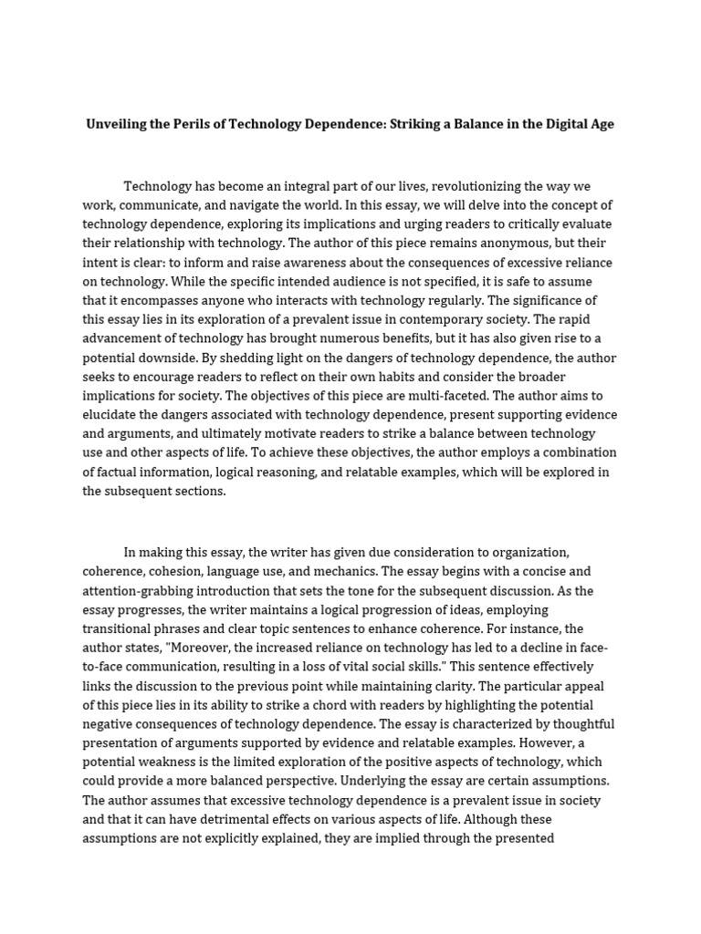 Critique Paper | PDF | Essays | Argument