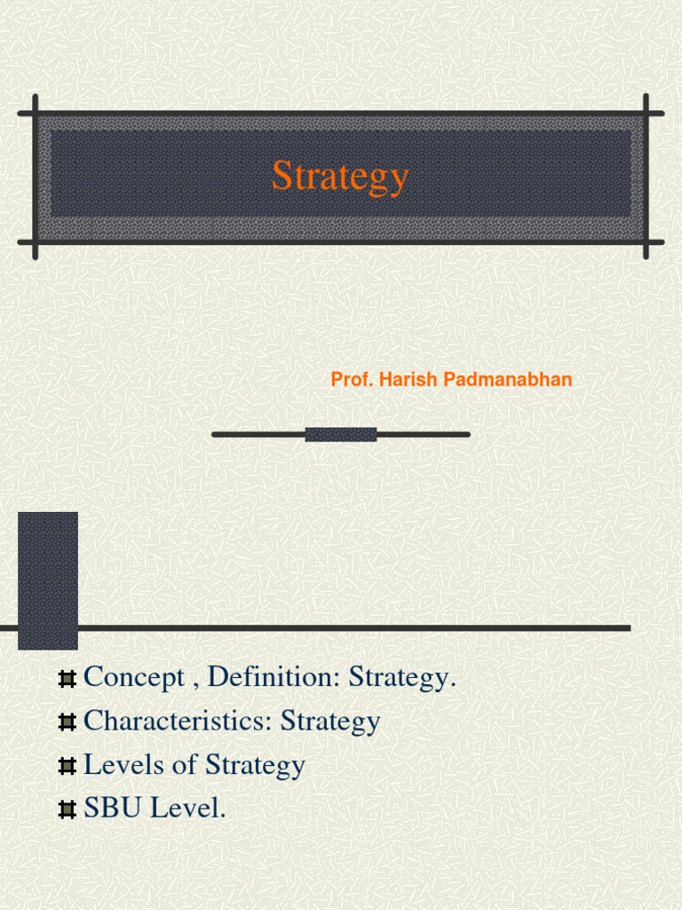 Strategy Unit | PDF | Strategic Management | Strategic Planning