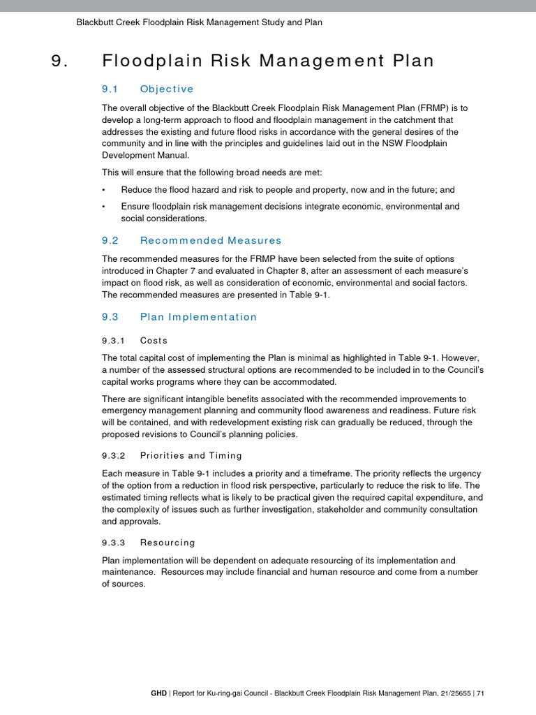 Floodplain Risk Management Plan and References 3 of 18 Website August ...