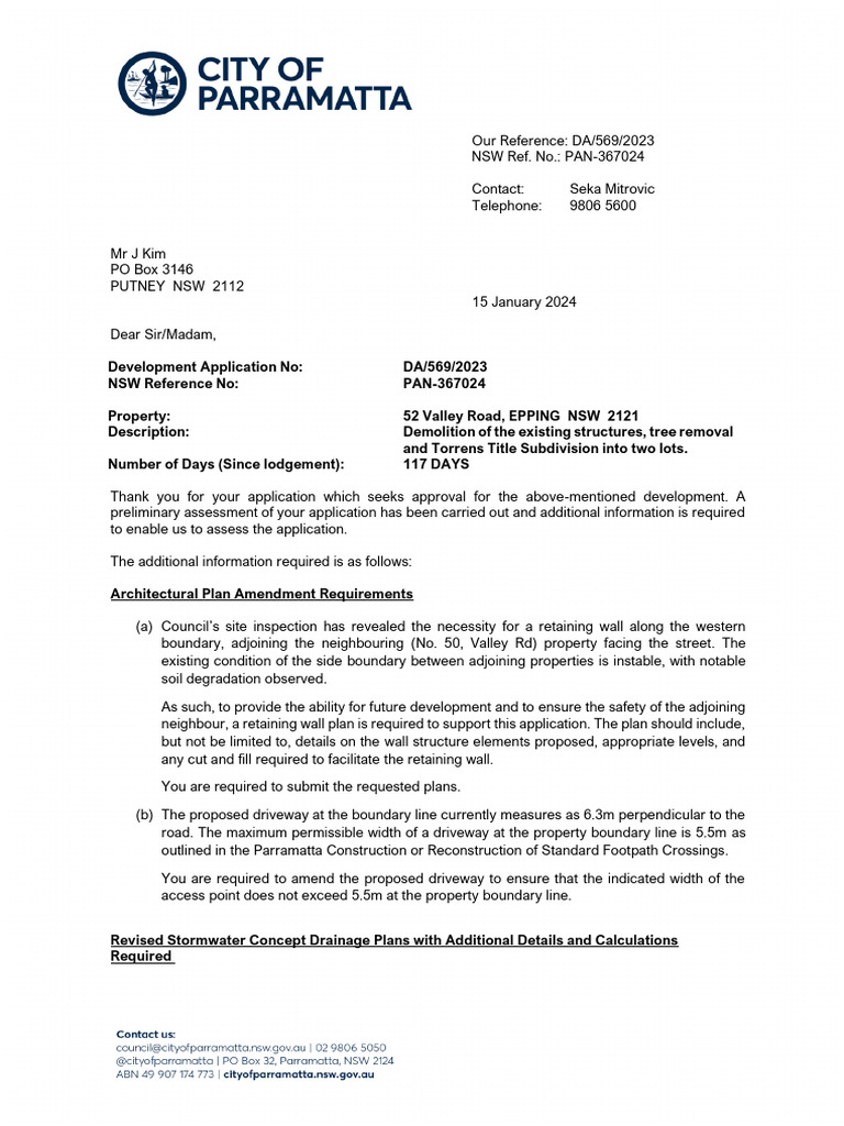 Request For Further Information Letter | PDF