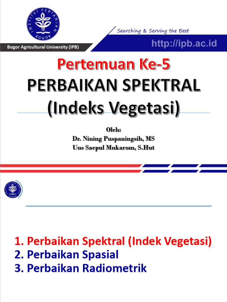 Pertemuan Ke 5 Perbaikan Spektral | PDF