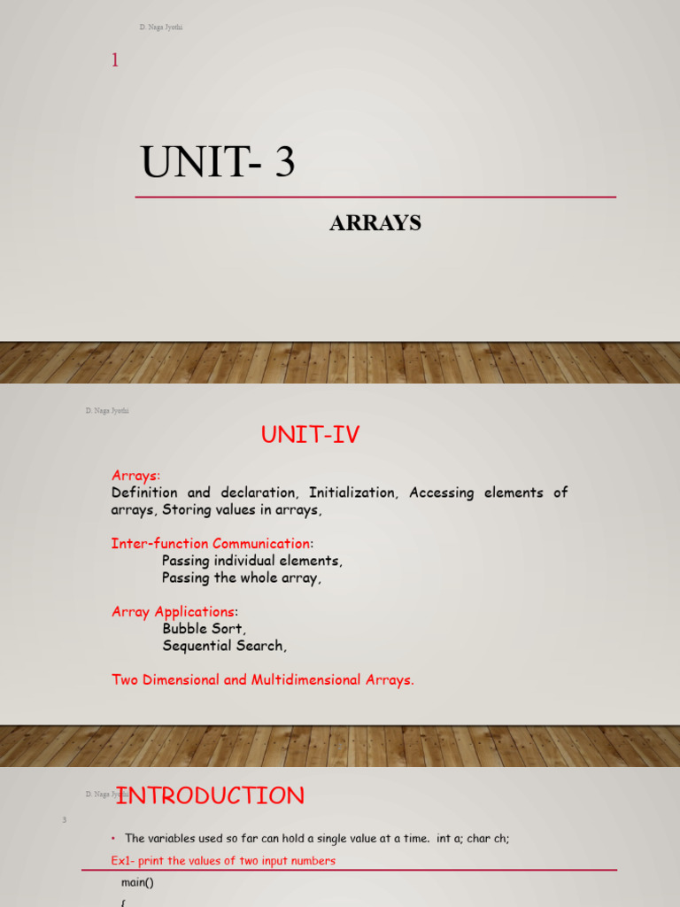 Unit - 3 - Arrays Strings | PDF | String (Computer Science) | Software Development