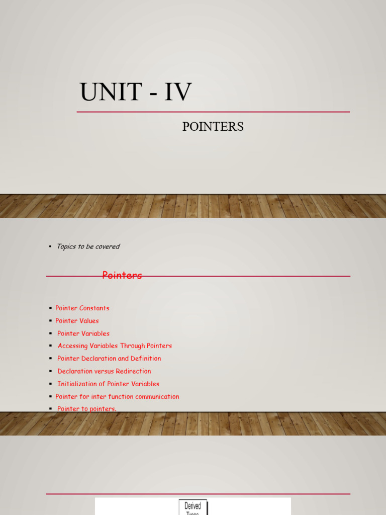 Unit - IV - Pointers | PDF | Pointer (Computer Programming) | Variable ... Unit - IV - Pointers | PDF | Pointer (Computer Programming) | Variable ...