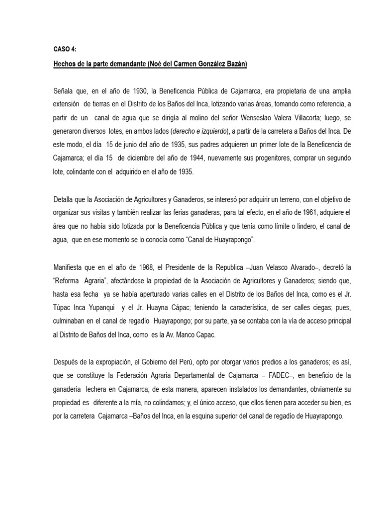 Caso 4 | PDF | Imperio Inca | Ley común