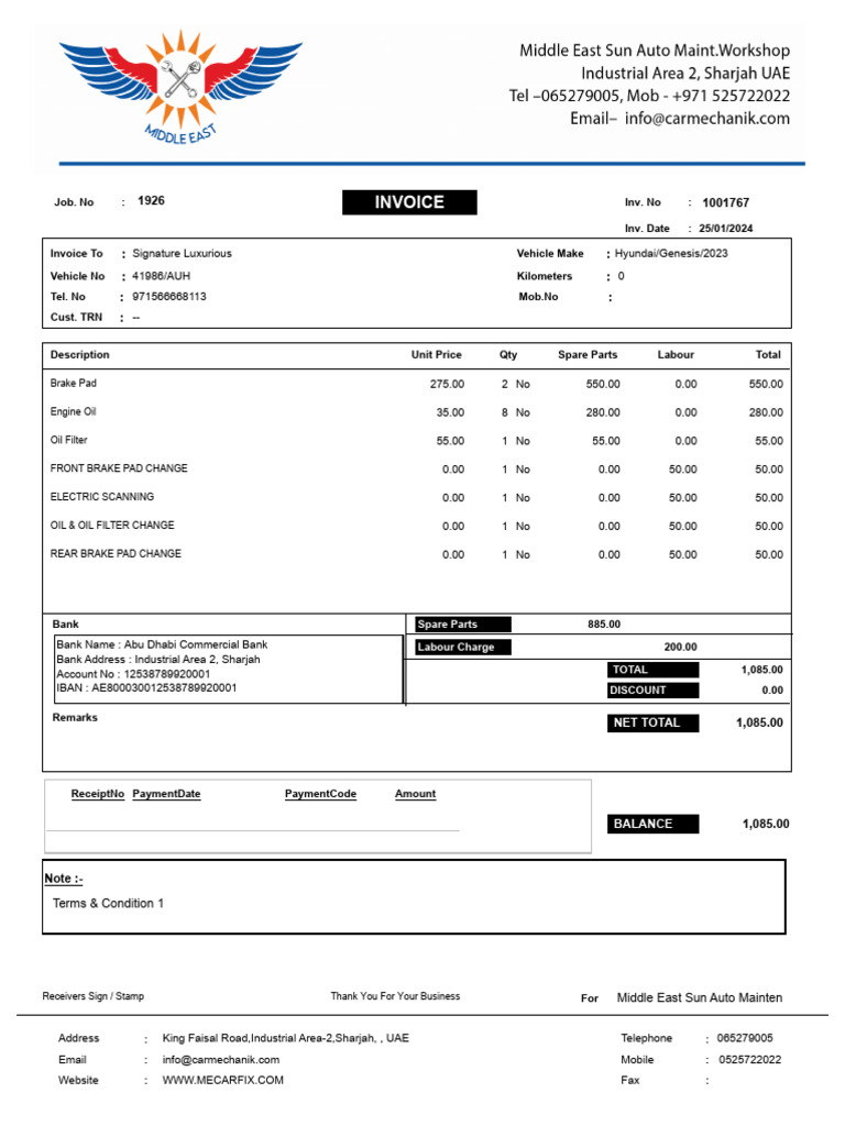 Invoice | PDF | Motor Vehicle | Vehicle Technology