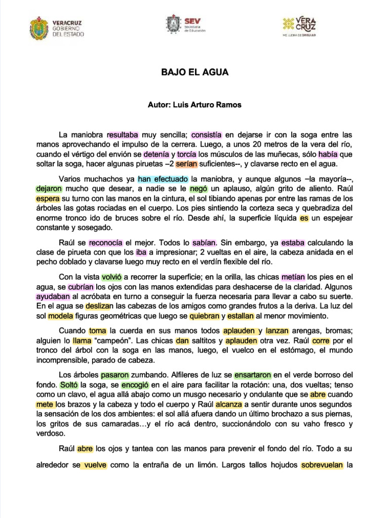Rutas LJRJ en el libro Bajo el Agua | PDF