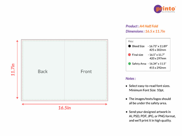 A4 Half Fold Infographic Instruction | PDF