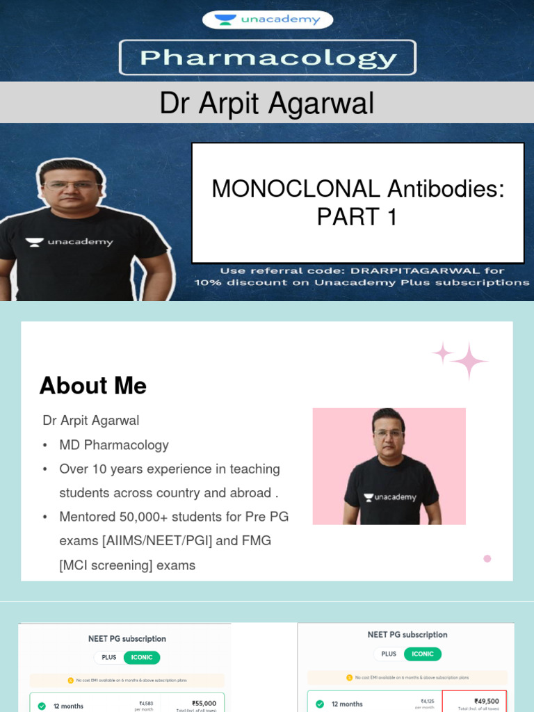 DR Arpit Agarwal MAB Part 1 | PDF | Monoclonal Antibody | Lymphoma