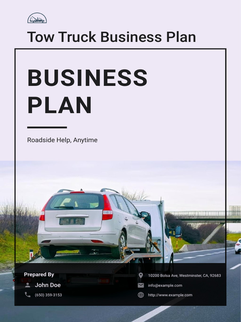Comprehensive Tow Truck Business Plan | PDF | Marketing | Market ...