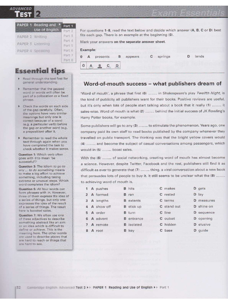 Exam Essentials Practice Tests Test 2 | PDF